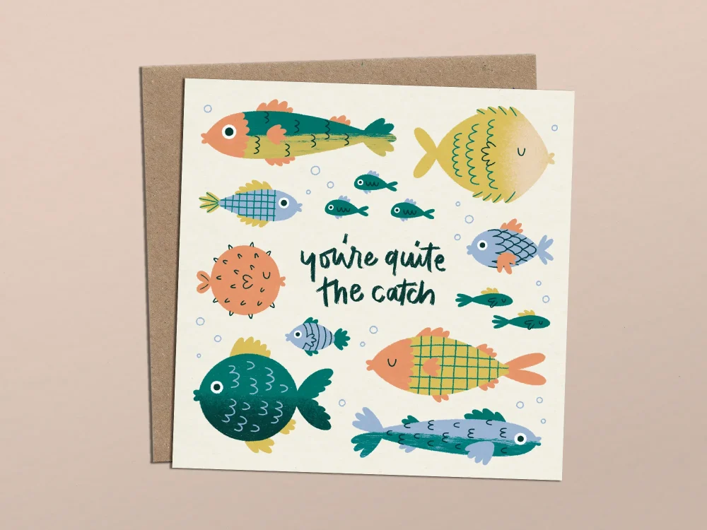 Quite the Catch Card | Clare Lewis Illustration