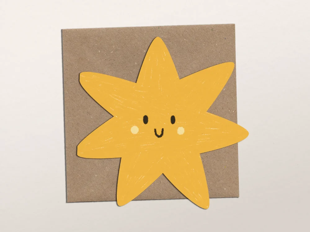 Star Shaped Card | Clare Lewis Illustration