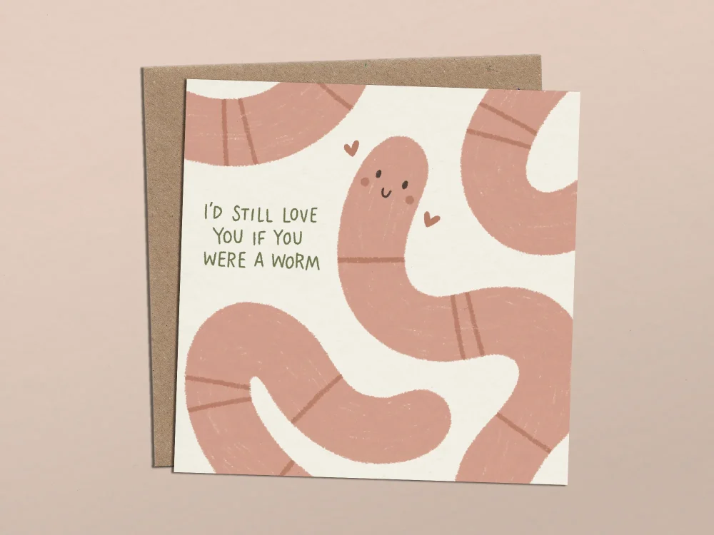 If You Were a Worm Card | Clare Lewis Illustration